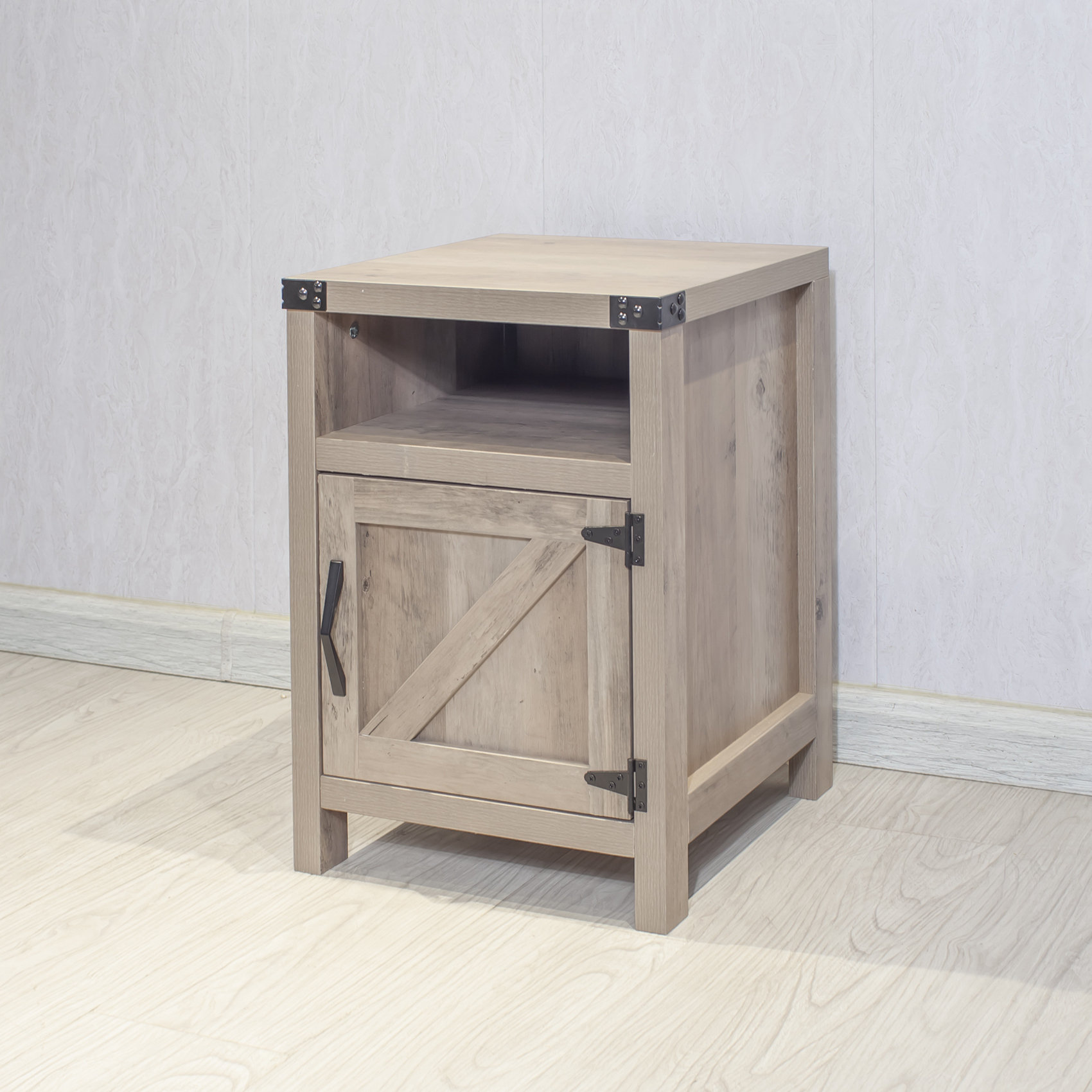 Gracie Oaks Rustic Oak End Table | Wayfair