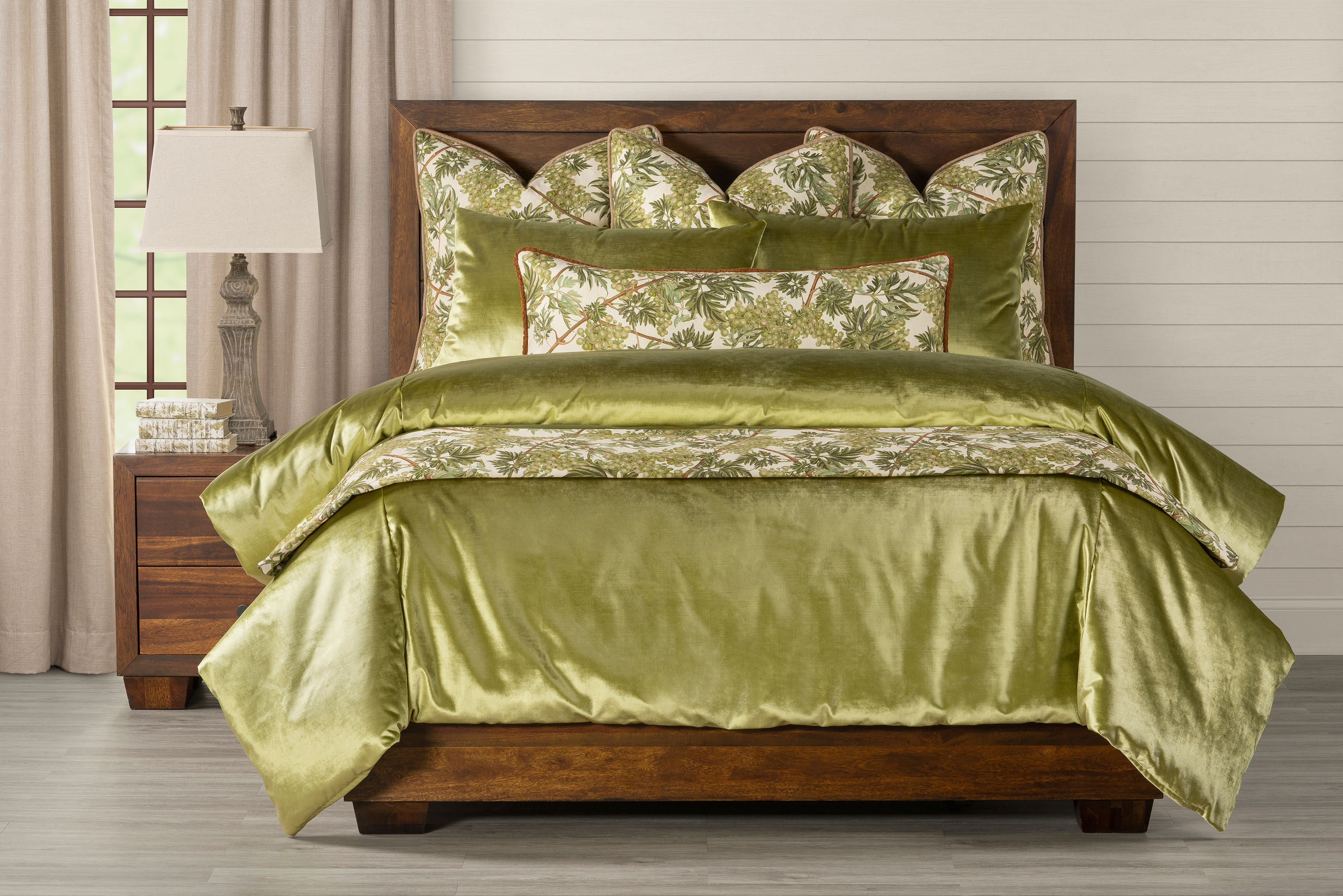 Smithsonian Sparkling Lime Green Velvet Duvet Cover & Insert Set | Wayfair