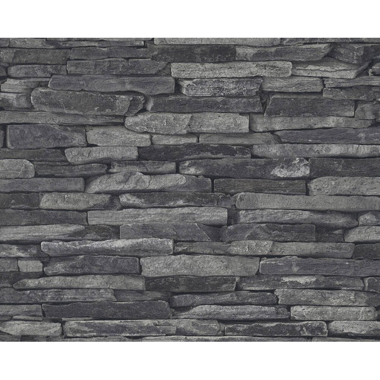 Concord Wallcoverings Textured Wallpaper Faux Featuring Stone Wall ...