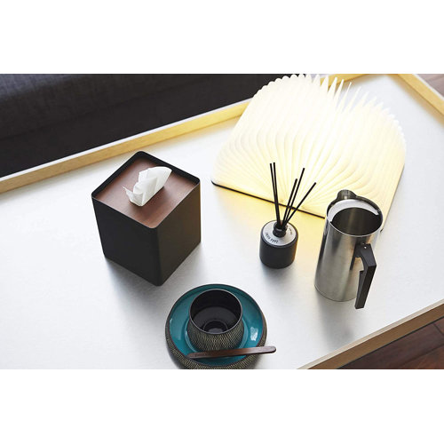 Yamazaki USA Yamazaki Home Square Reusable Tissue Box Cover Metal ...