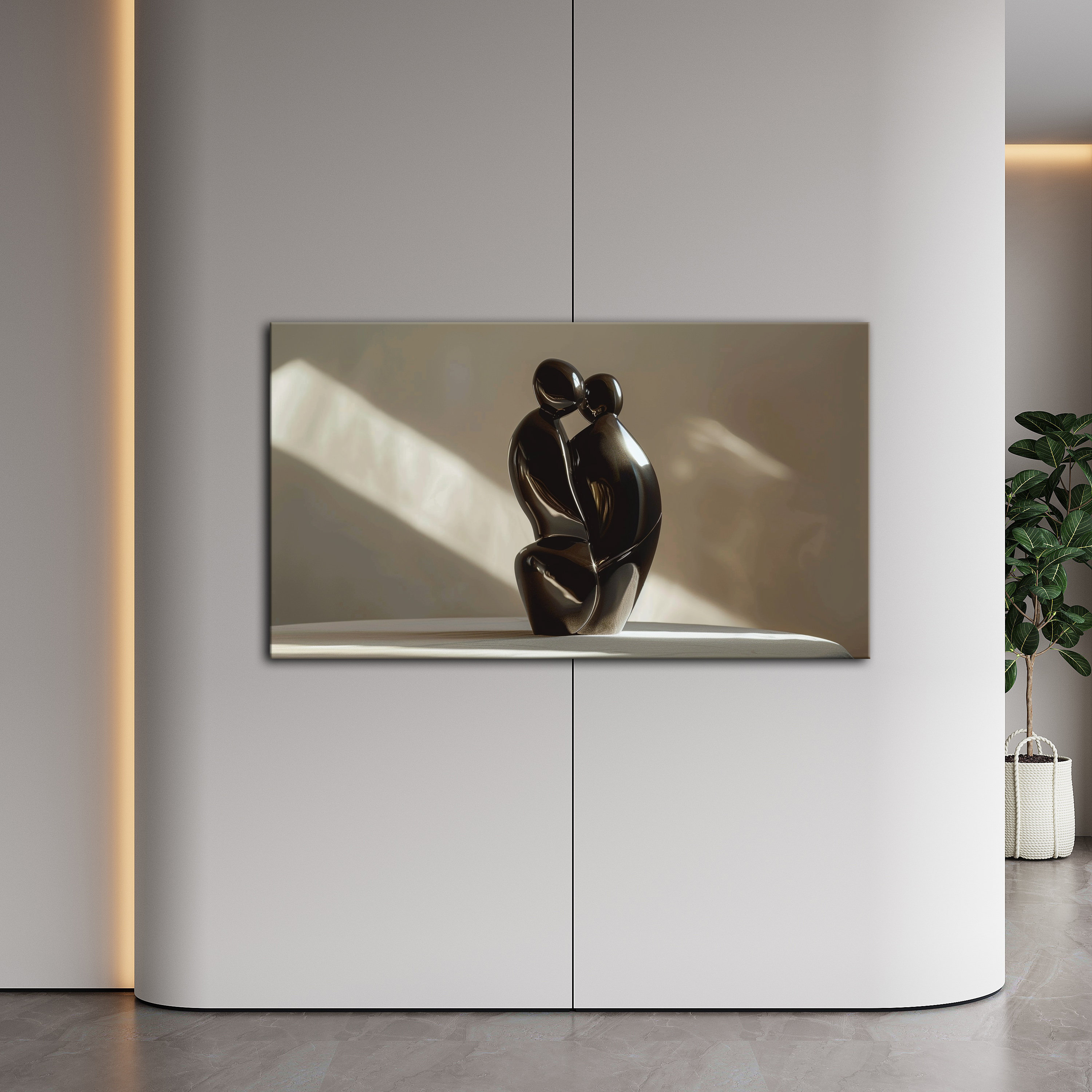 Wrought Studio™ Silent Embrace: Kiss of Light Painting by Genie's Poems ...