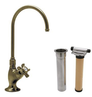Rohl Country Single Handle Kitchen Filter Faucet with Column Spout ...