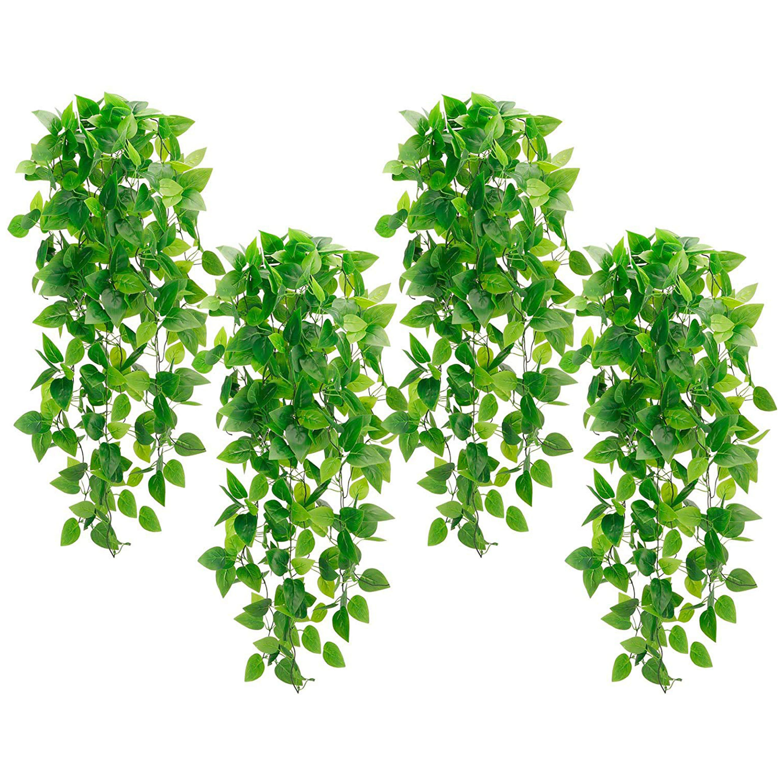 Wrought Studio™ Artificial Hanging Plants Fake Pothos Ivy Vine ...