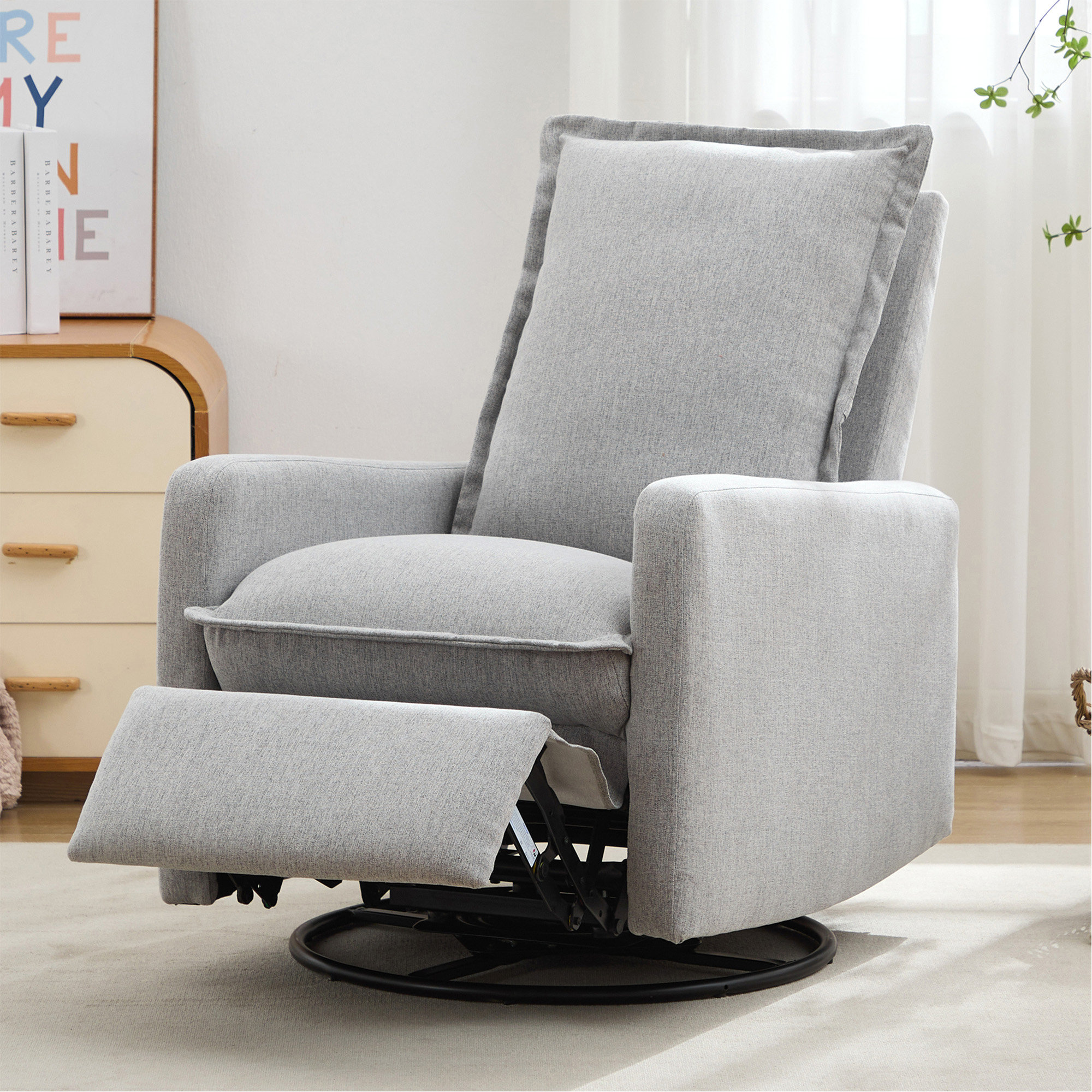 Latitude Run® Swivel Rocker Recliner Chair, Glider Rocker Recliner ...