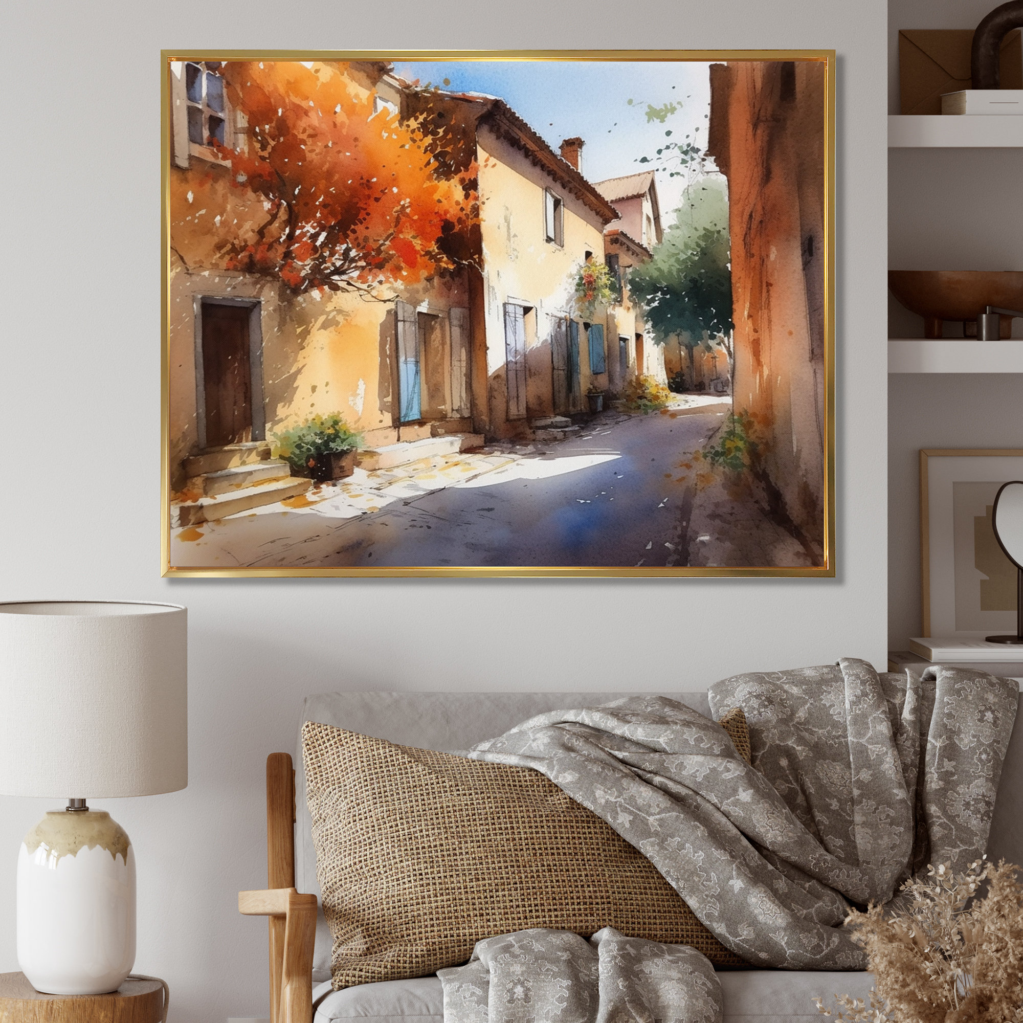 Latitude Run® Jaegar Mediterranean Village Street III On Canvas Print ...