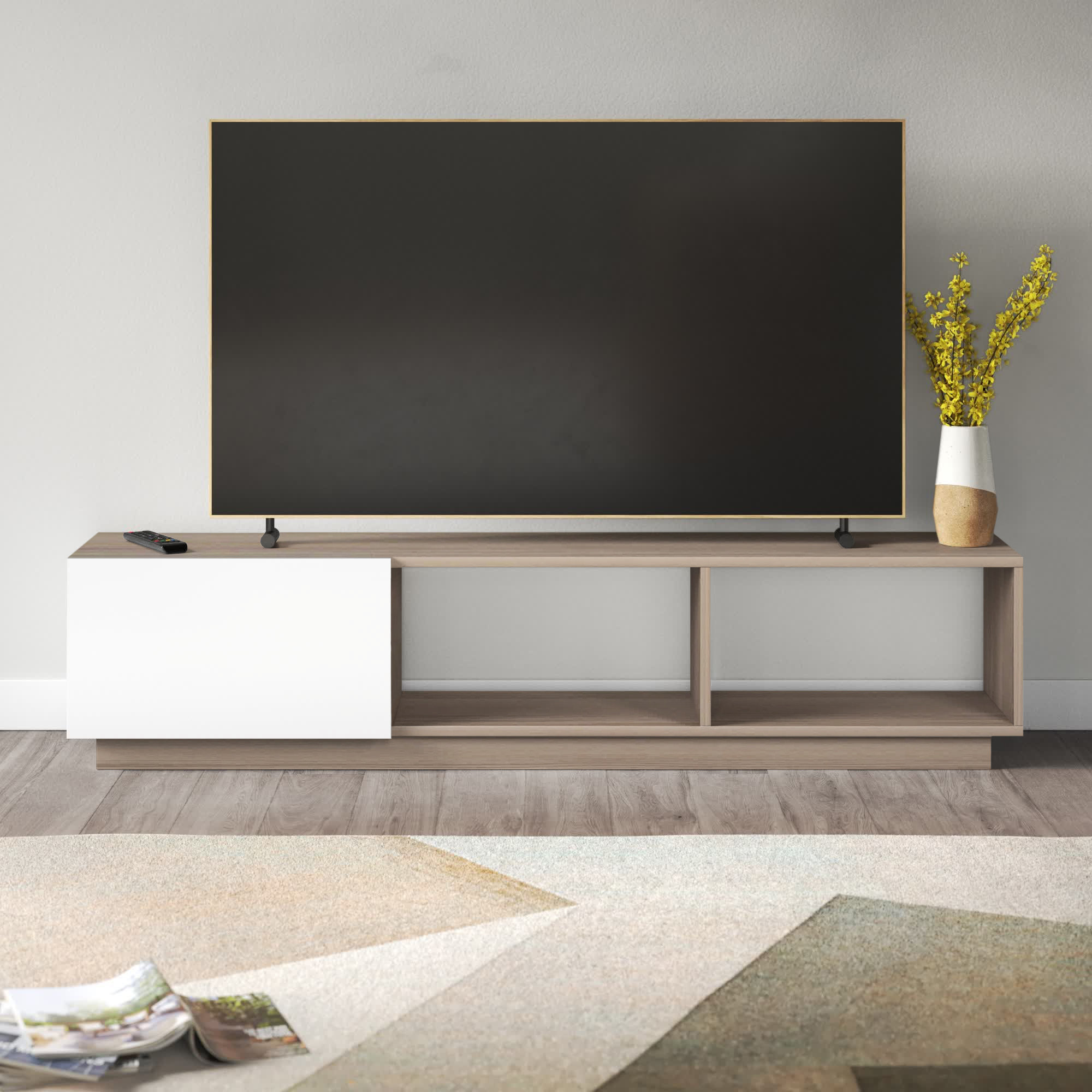 DEBLIT Modern TV Stand up to 75 inch Entertainment Center & Reviews ...