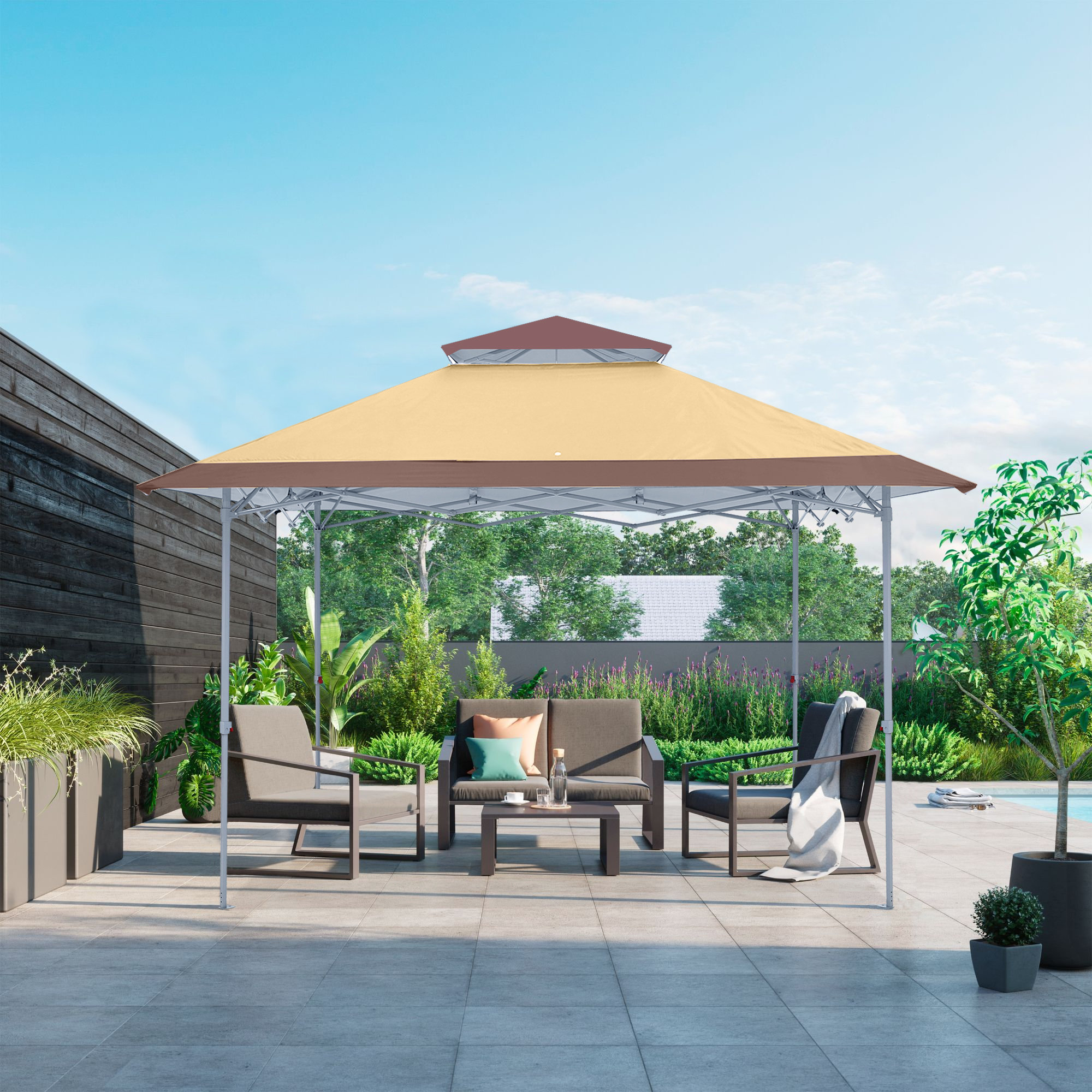 ABCCANOPY 13 Ft. W x 13 Ft. D Steel Pop-Up Canopy The Pop-Up Canopies ...