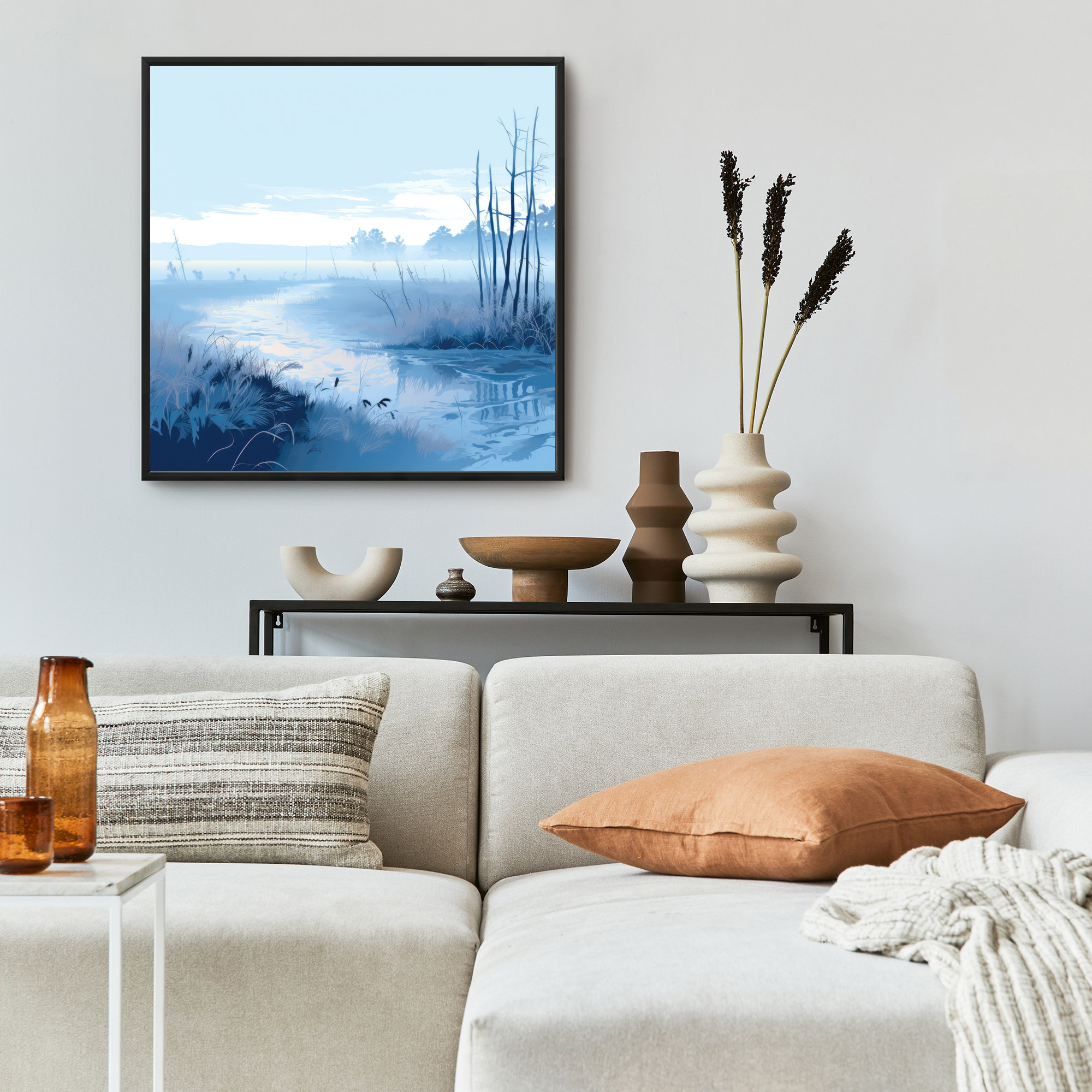 Lark Manor™ Cold swamp - 24"x24" Framed canvas | Wayfair