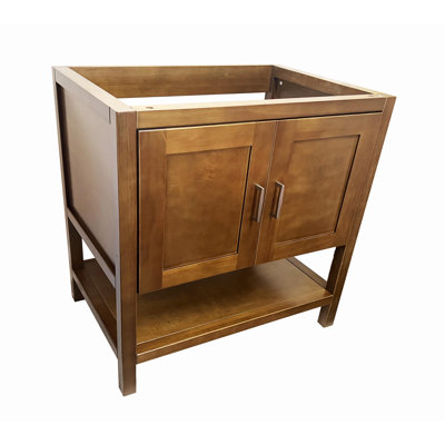 Avanity Zoe 36'' Single Bathroom Vanity Base Only in Walnut Finish ...