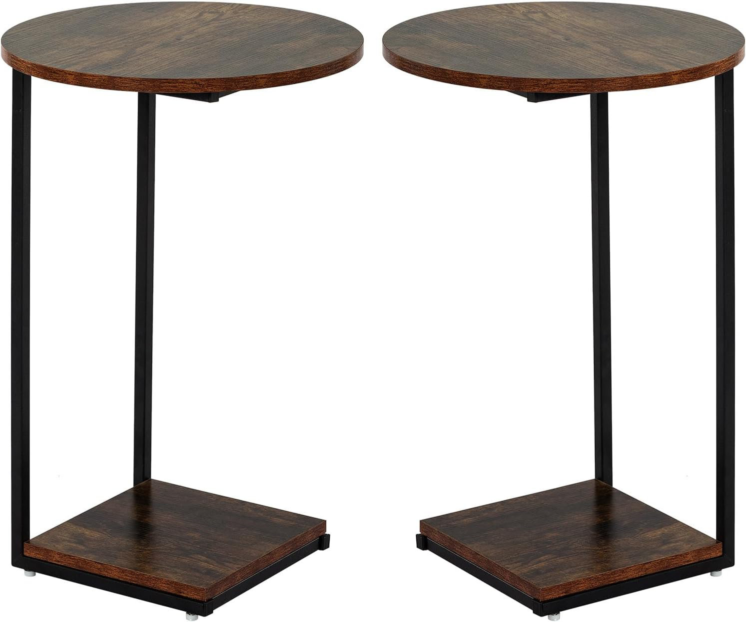 17 Stories C Table End Table Set of 2,C Shaped End Table for Couch - Wayfair Canada