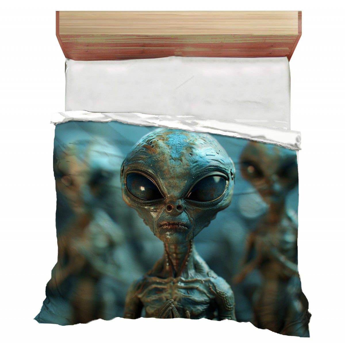 VisionDecor Aliens Bedding Science fiction Duvet Cover Spooky | Wayfair
