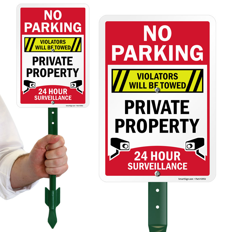 SmartSign Violators Will Be Towed, Private Property, 24 Hour ...