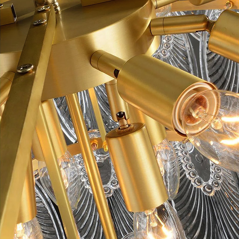 House of Hampton® Gevan 8 - Light Dimmable Tiered Gold Chandelier With ...