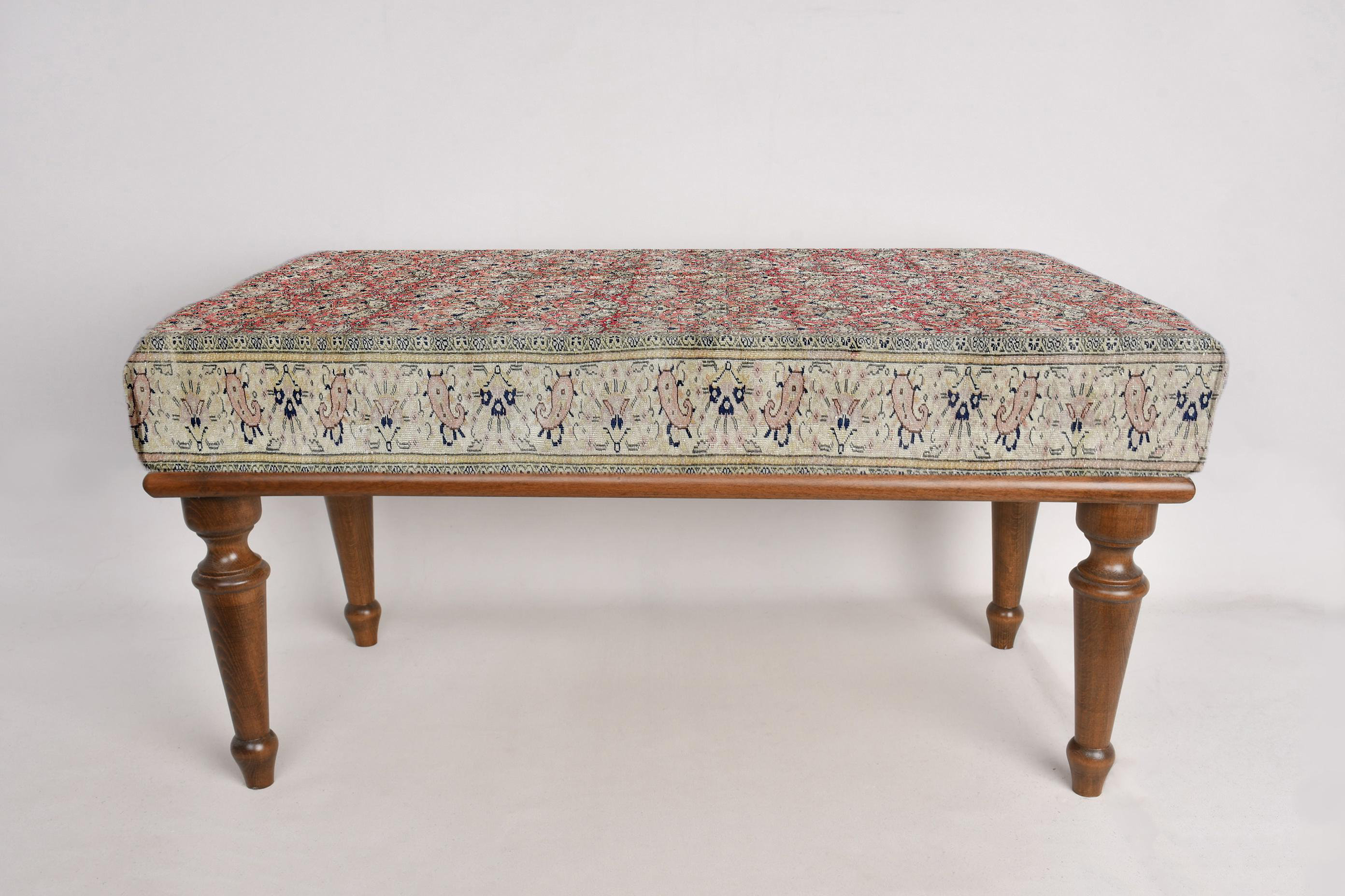 Dakota Fields Wood Work Bench, Porch Bench, Ottoman Bench, Upholstered ...