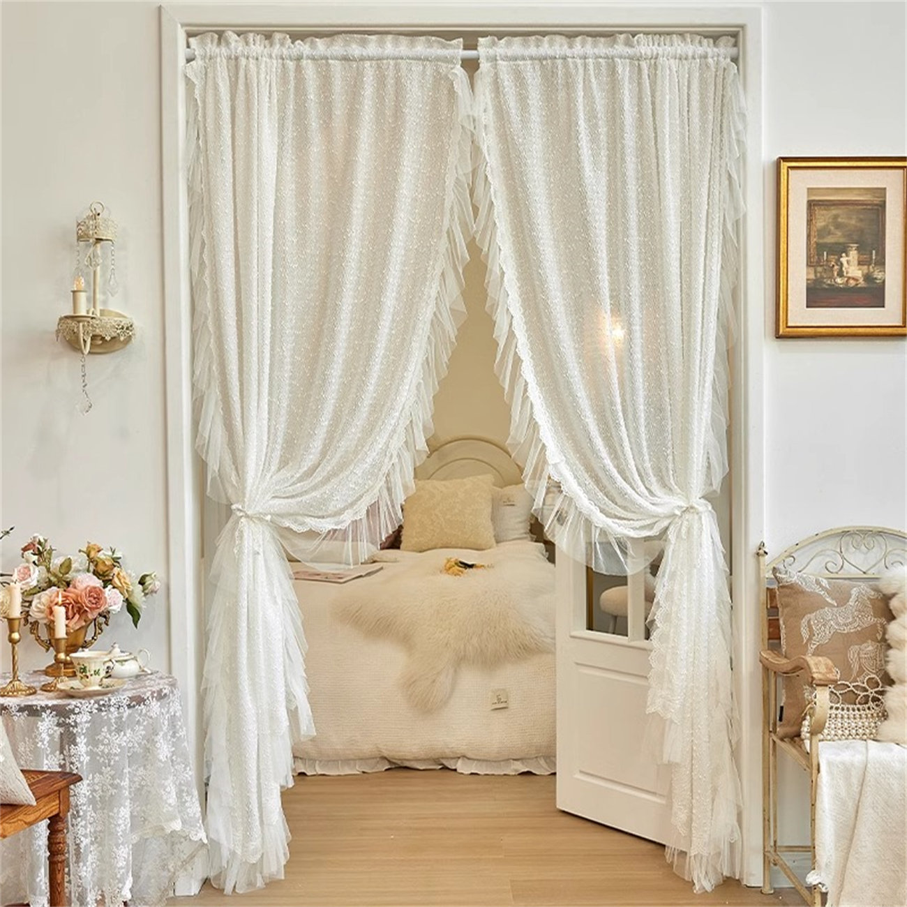 Wildon Home® Elegant Lace Door Curtain – Stylish & Functional Room ...