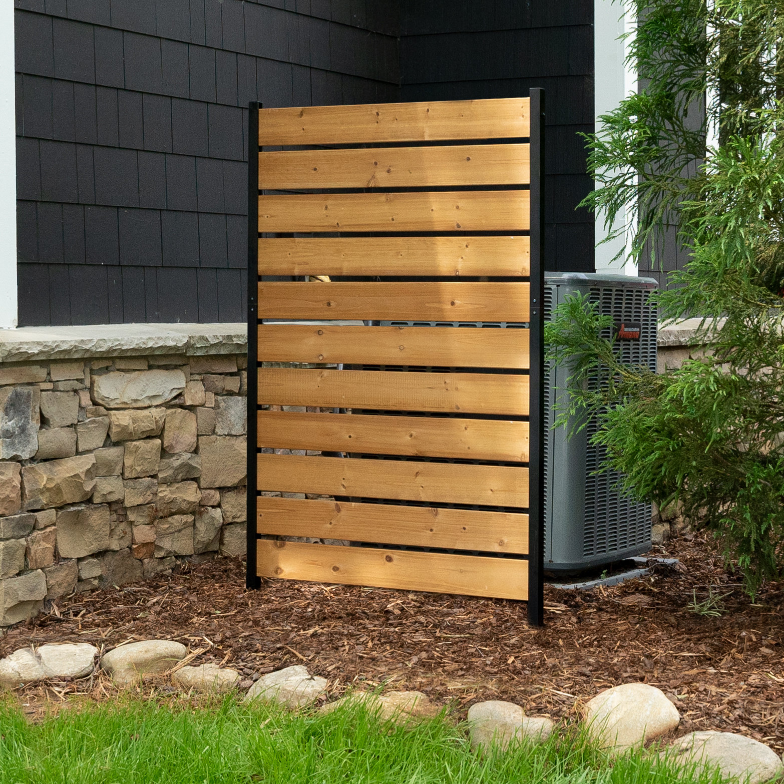 Enclo 5ft H x 3.2ft W (1 Panel) No Dig Enclo Concord Cedar Wood Privacy ...