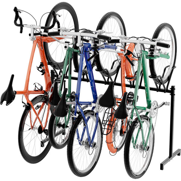 Arlmont & Co. Ravinath Steel Free-standing Adjustable Bike Rack, 5 ...