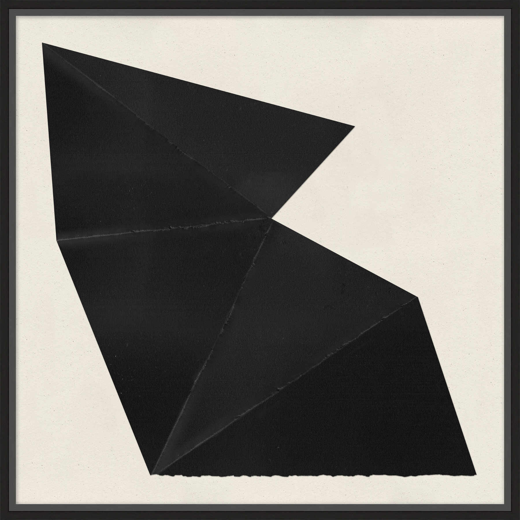 Lillian August Origami 1' Framed Graphic Art Print on Glass | Wayfair