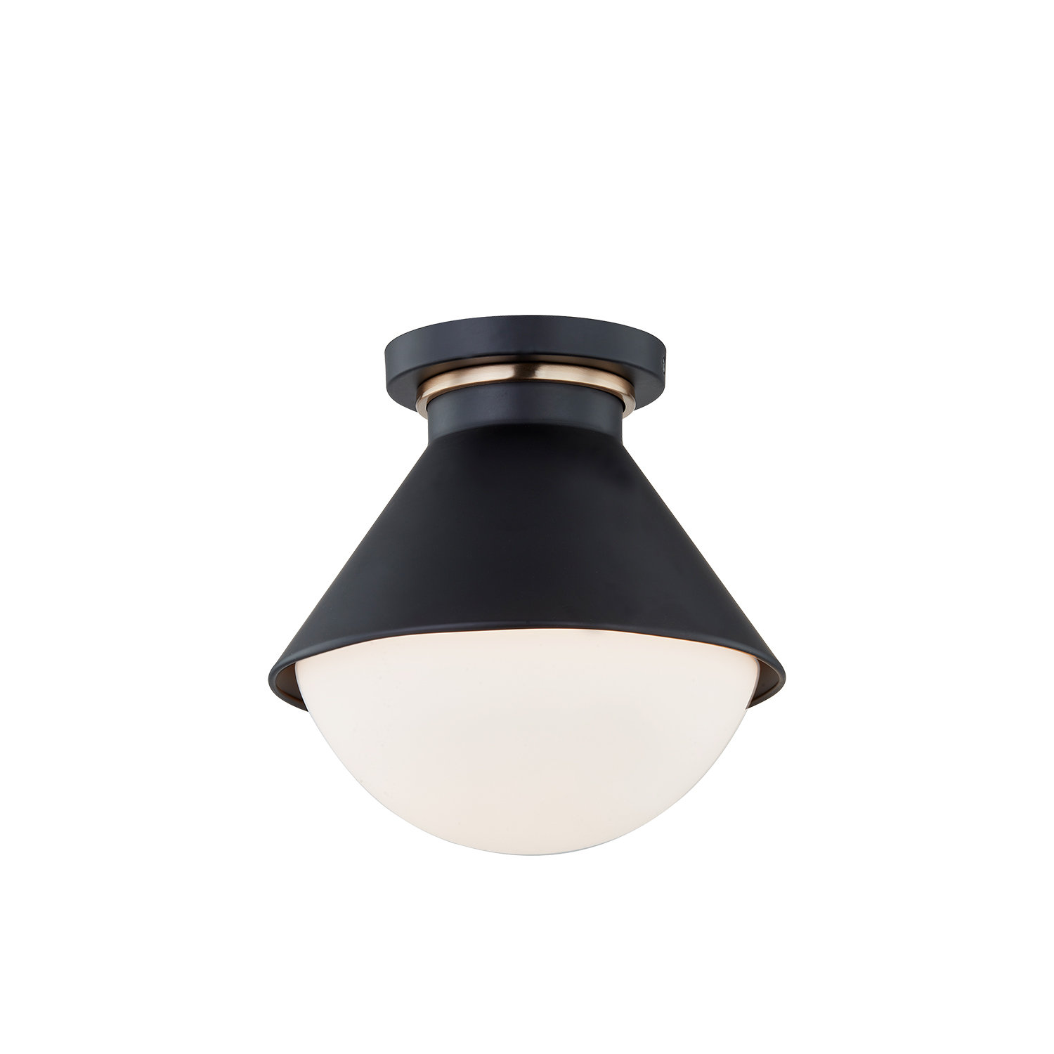 Justice Design Group Fusion - Ravelle Outdoor Semi-Flush -Matte Black w ...