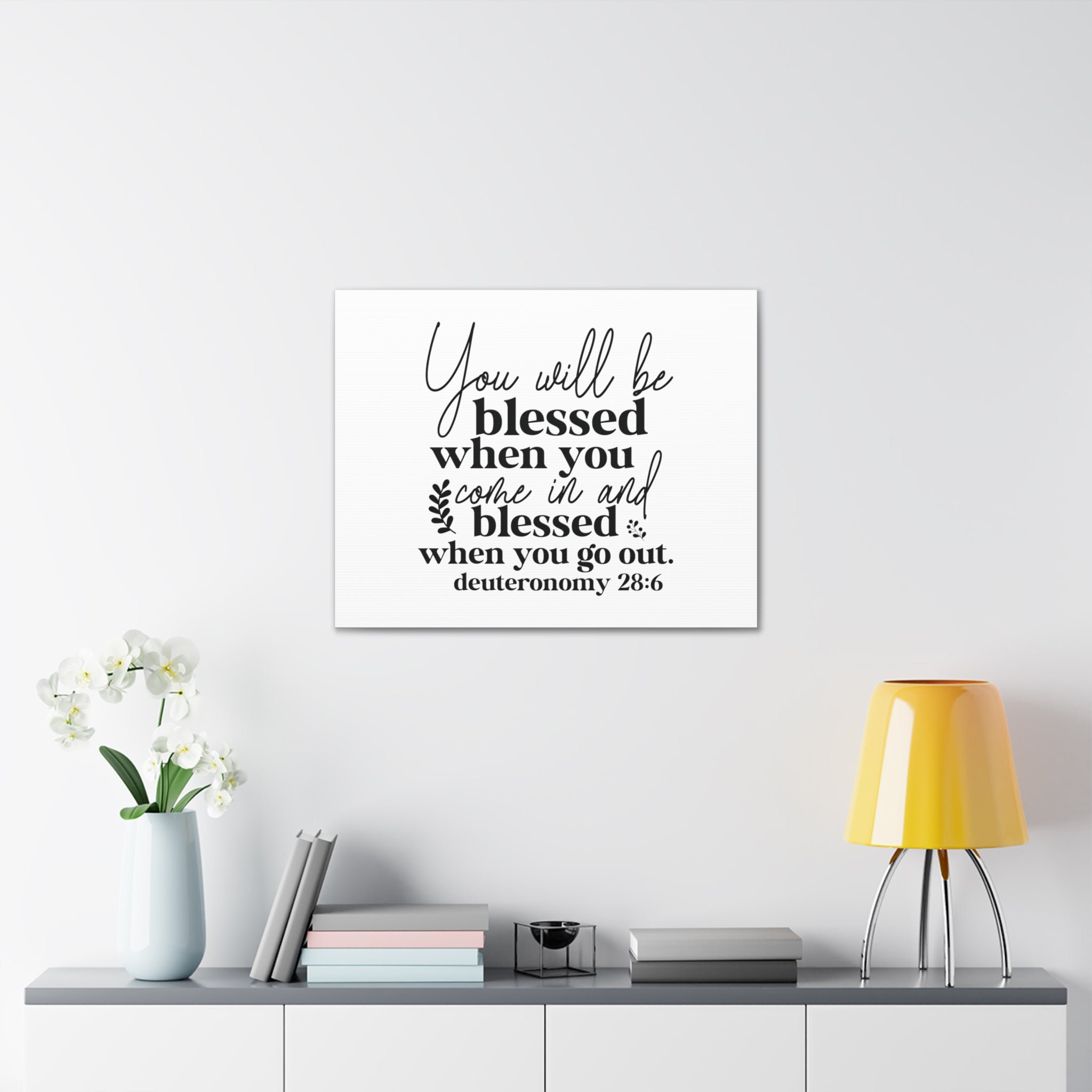 Trinx Deuteronomy 28:6 You Will Be Blessed Bible Verse Canvas Christian ...