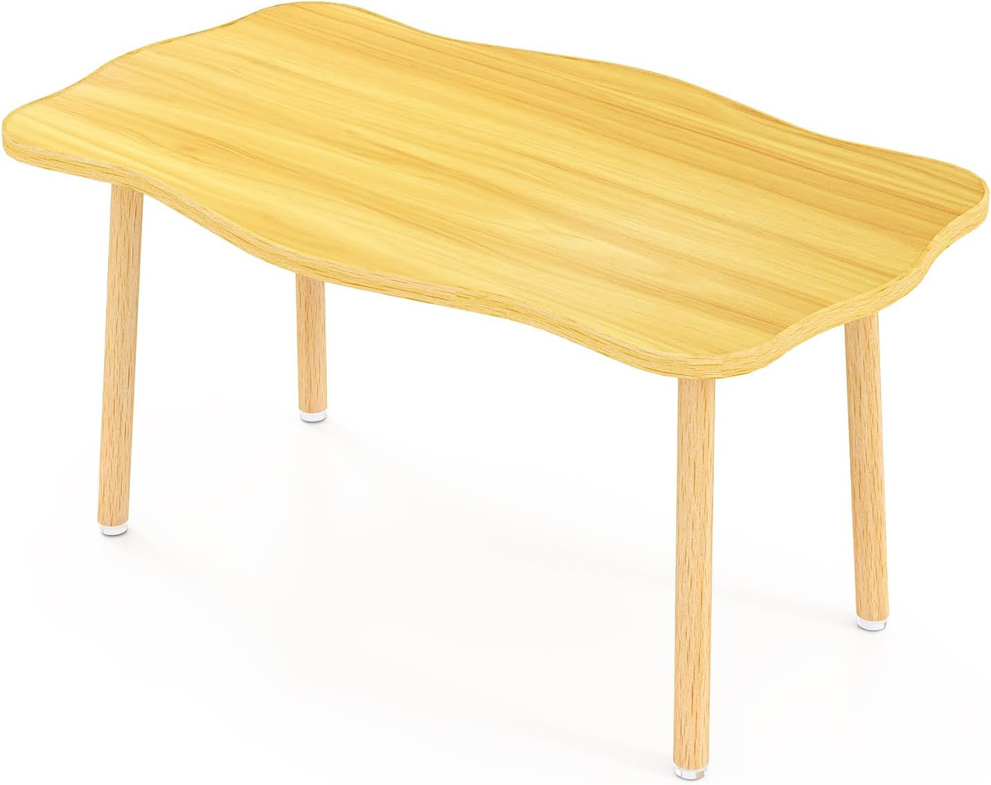ABESNA Coffee Table Low Table With 4 Solid Wood Sturdy Legs, Floor ...