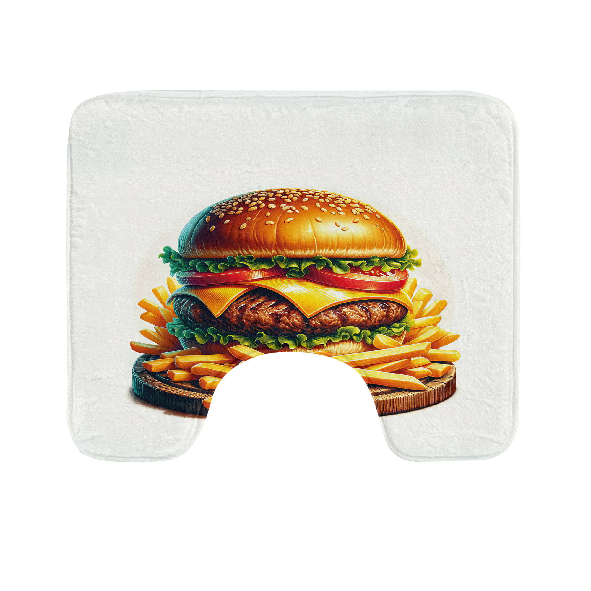 Ophelia & Co. Hamburger Toilet Mat U-Shape Bathroom Rug 20" Orange ...