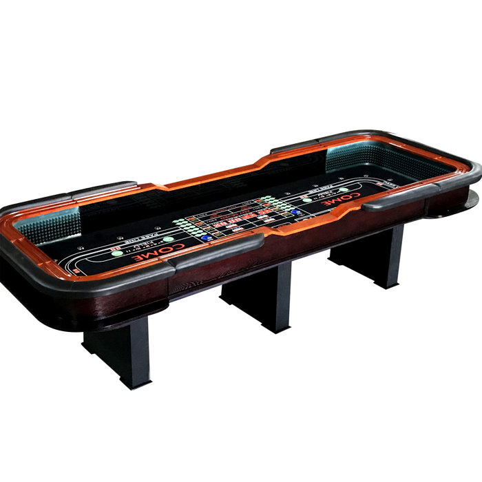 IDSOnlineCorp 12 Foot Deluxe Craps Dice Table with Diamond Rubber ...
