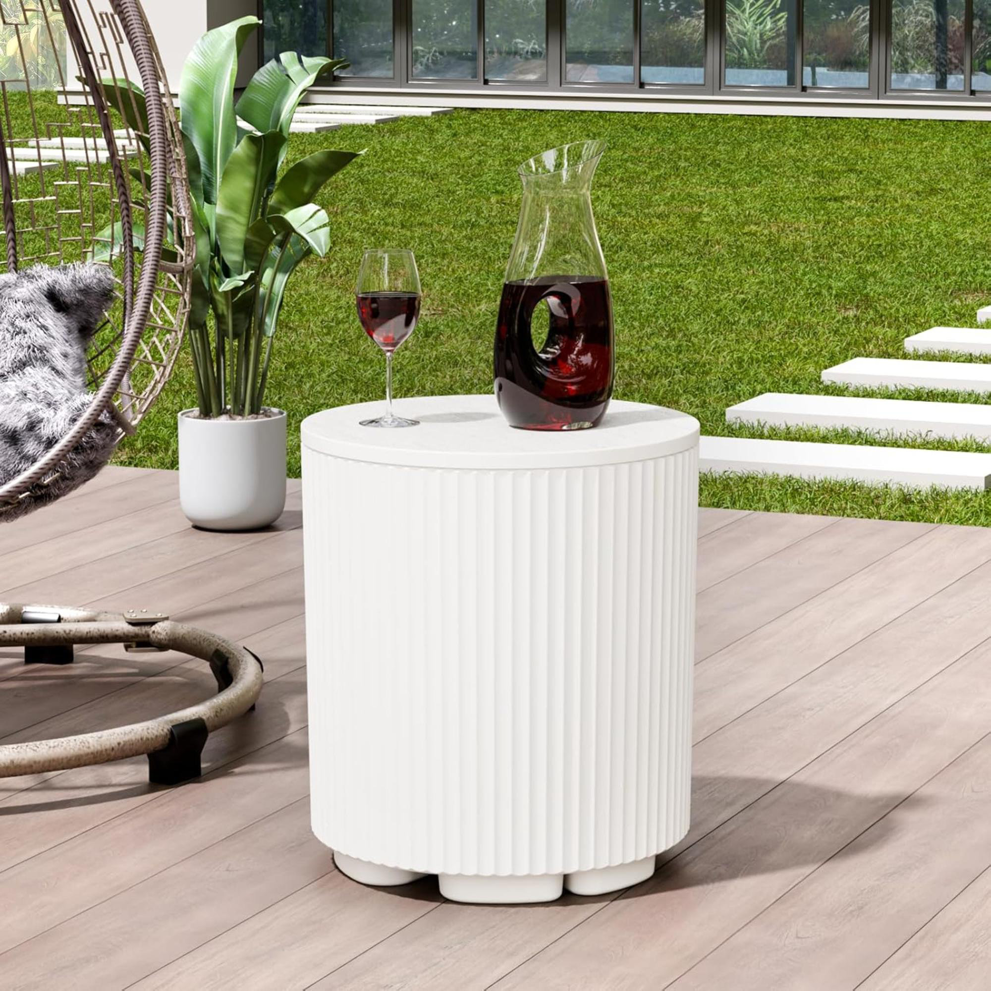 Hokku Designs Portable Patio Bar Cooler Table 2 In 1 Outdoor Ice Bucket ...