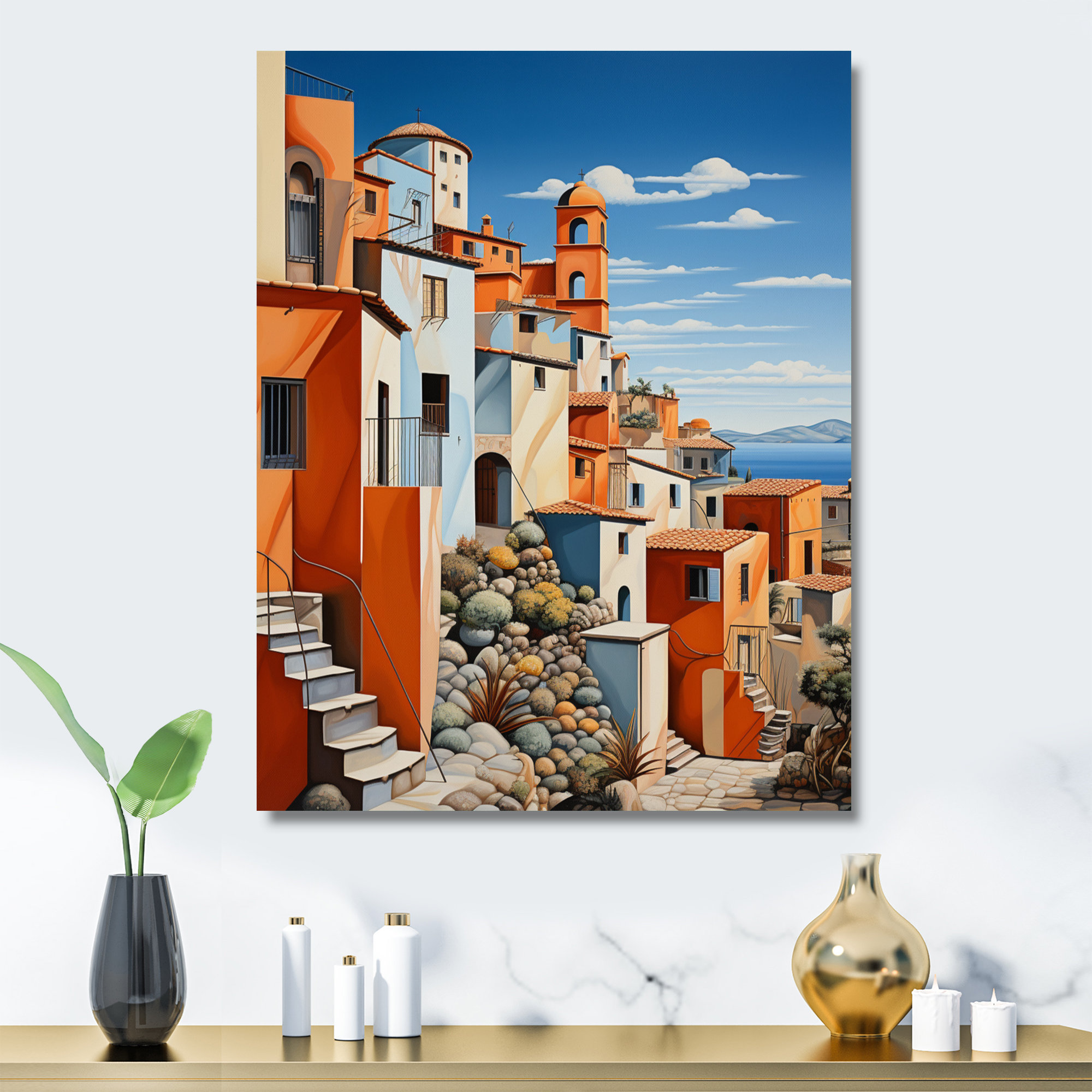 Latitude Run® Italy Terracotta Tones Fontanas X - Italy Metal Wall Art ...