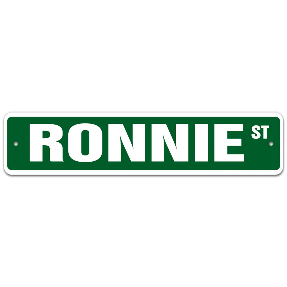 East Urban Home RONNIE Aluminum Street Sign Childrens Name Room Metal ...