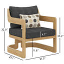 Joss & Main Dutton Acacia Outdoor Lounge Chair | Joss & Main