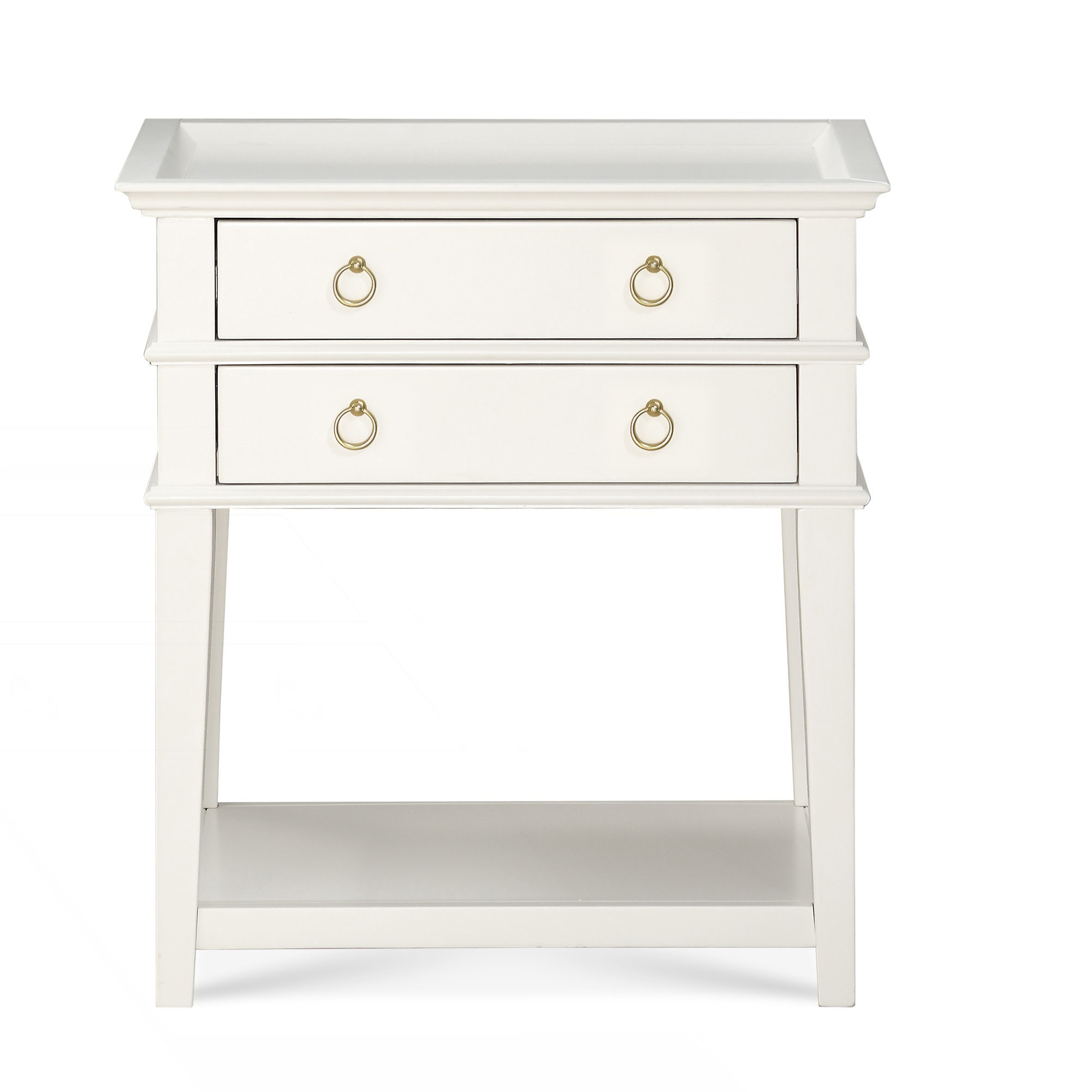 Red Barrel Studio® 2-Drawer Tray Top Nightstand | Wayfair