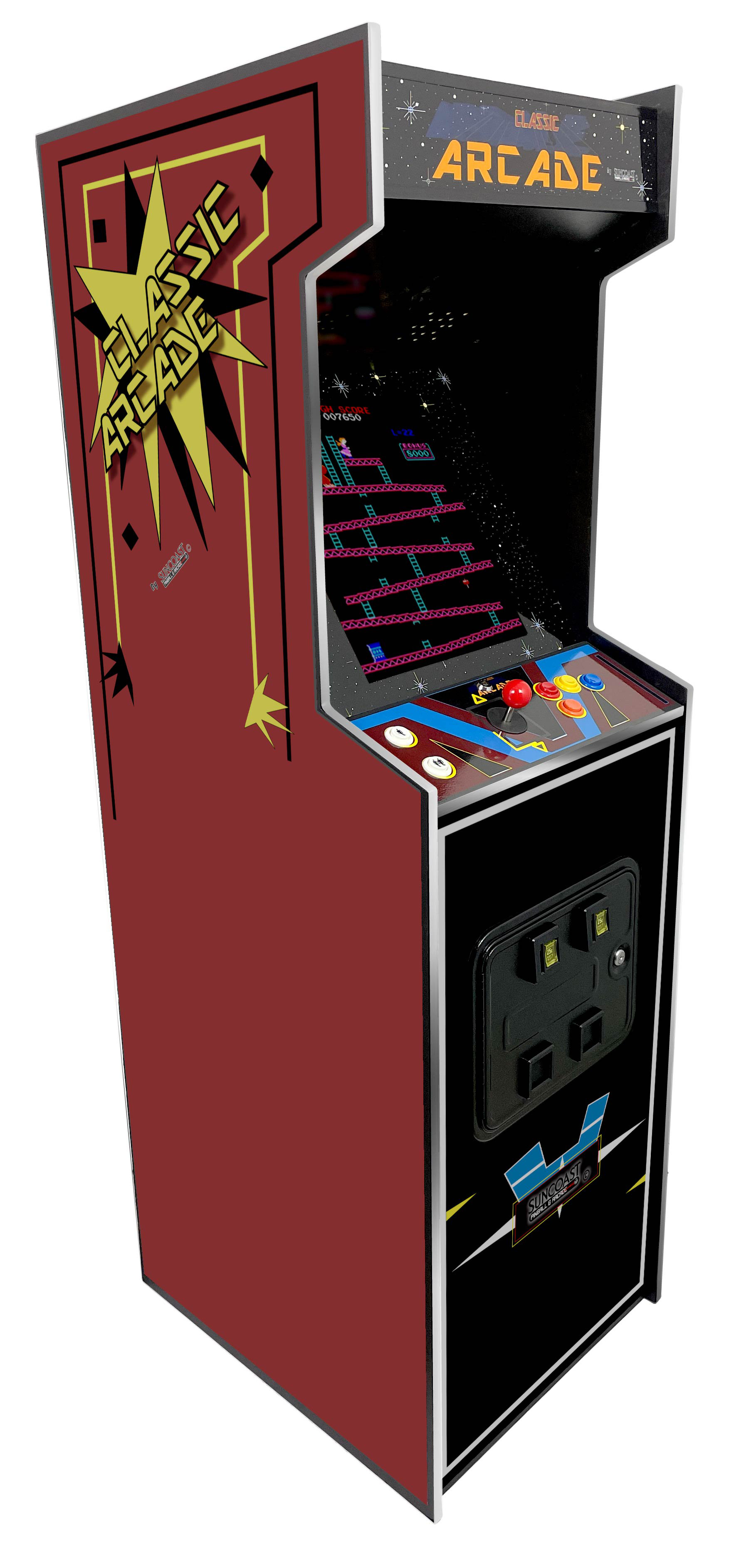 Suncoast Arcade Full Size Arcade Machine with 19" Monitor and 60 Retro ...