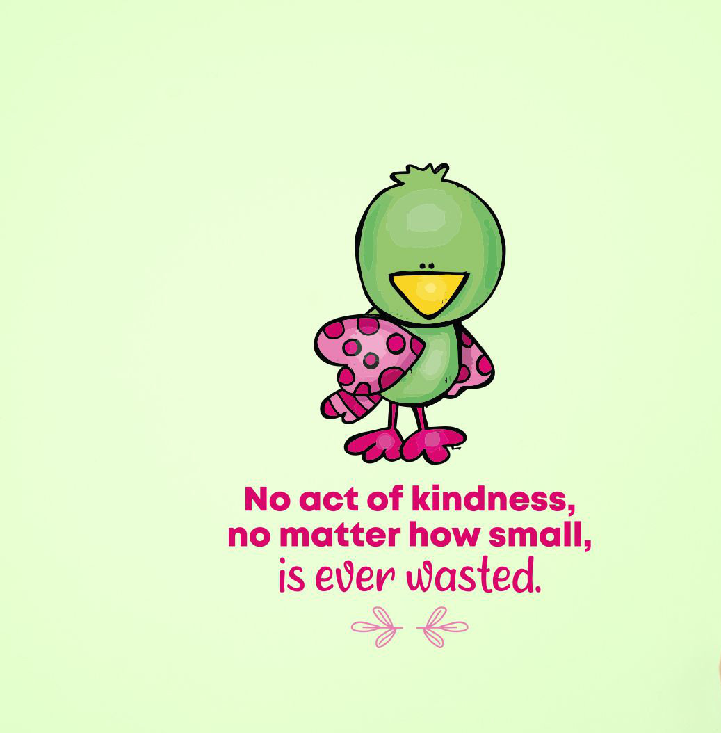 Zoomie Kids Kindness Bird Birds Animal Quote Cartoon Quotes Wall ...