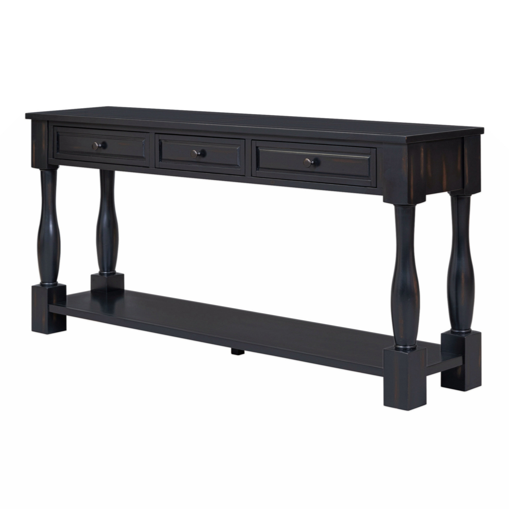 Darby Home Co Aazim 63" Long Console Table with Drawers and Shelf | Wayfair