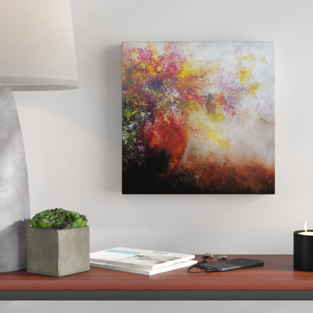 Wrought Studio™ 'Nicho Rojo' Painting on Wrapped Canvas | Wayfair