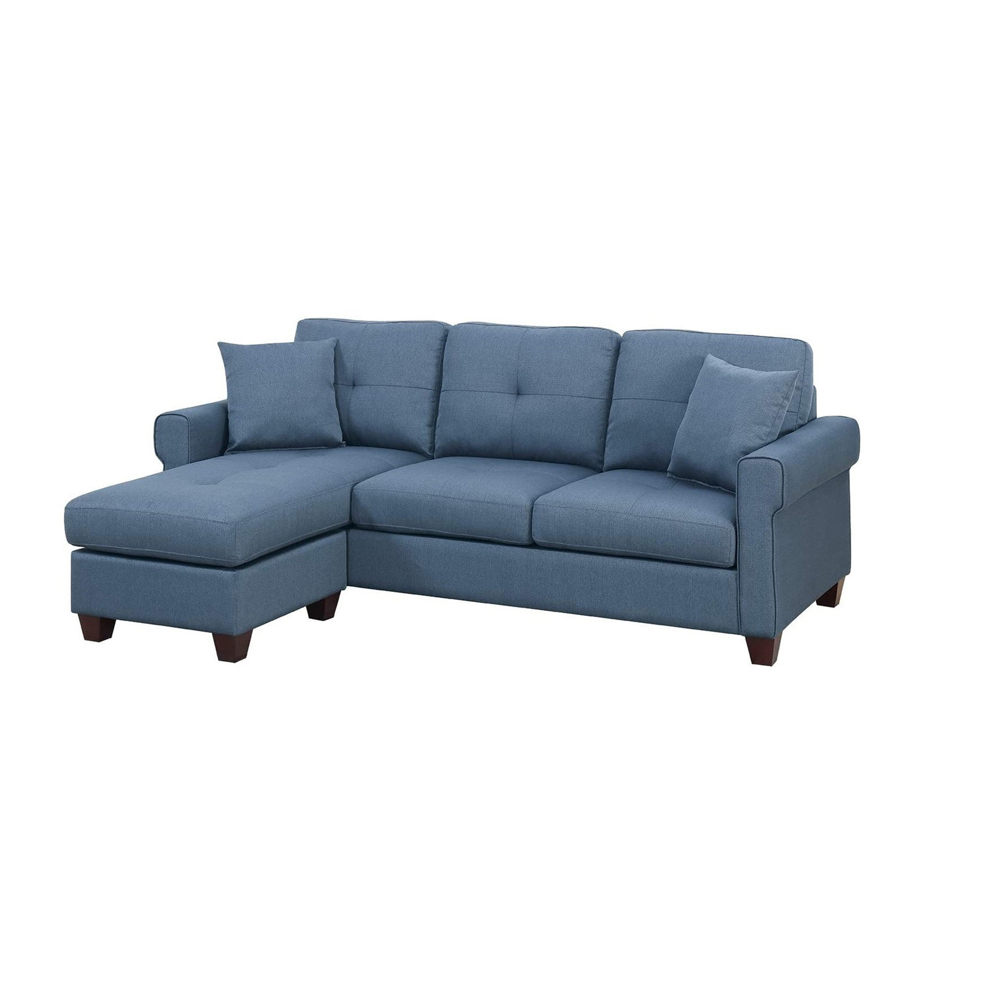 Red Barrel Studio® Glossy Polyfiber Tufted Cushion Couch Sectional Sofa ...