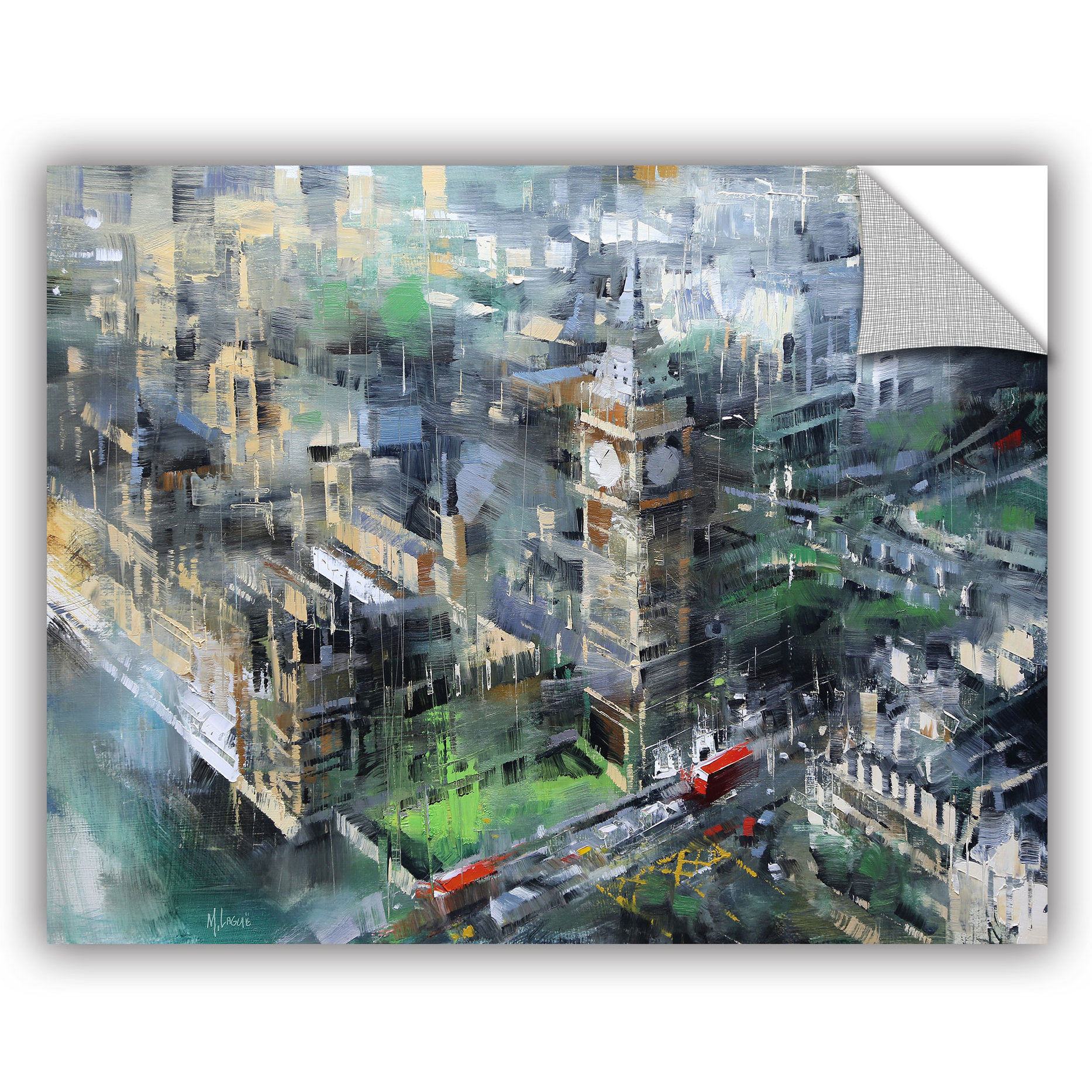 ArtWall Mark Lague London Green Big Ben Removable Wall Decal | Wayfair
