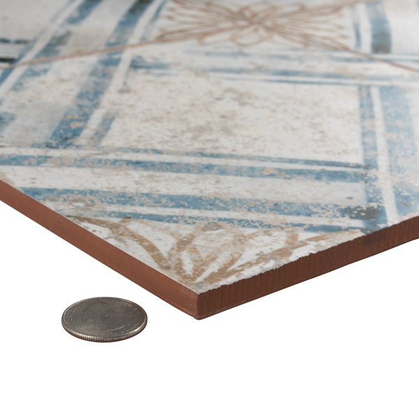 Merola Tile Kings 18" x 18" Ceramic Patterned Wall & Floor Tile | Wayfair