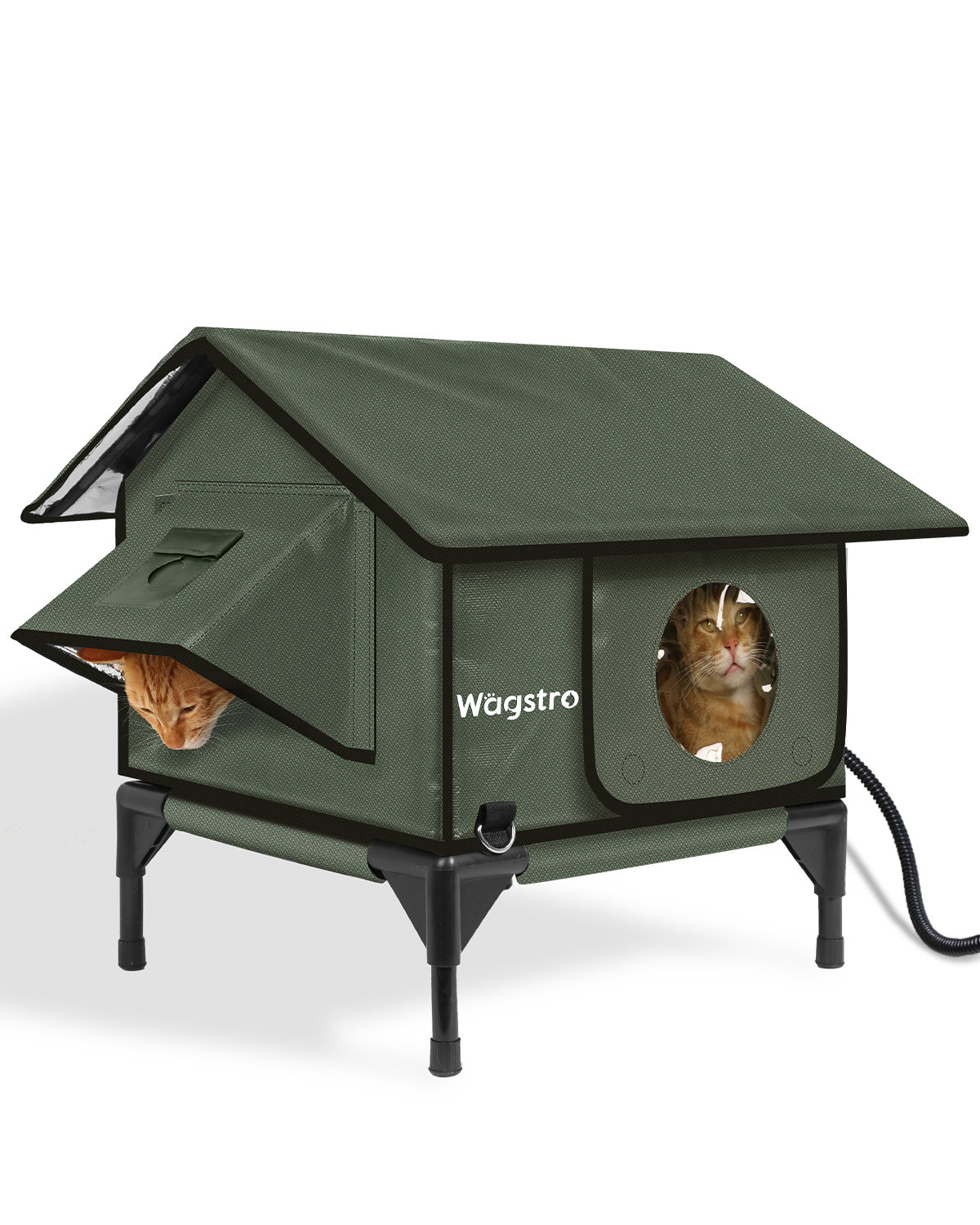 Clawsable Waterproof Heated Cat House , Eco-Friendly, With Insulated ...