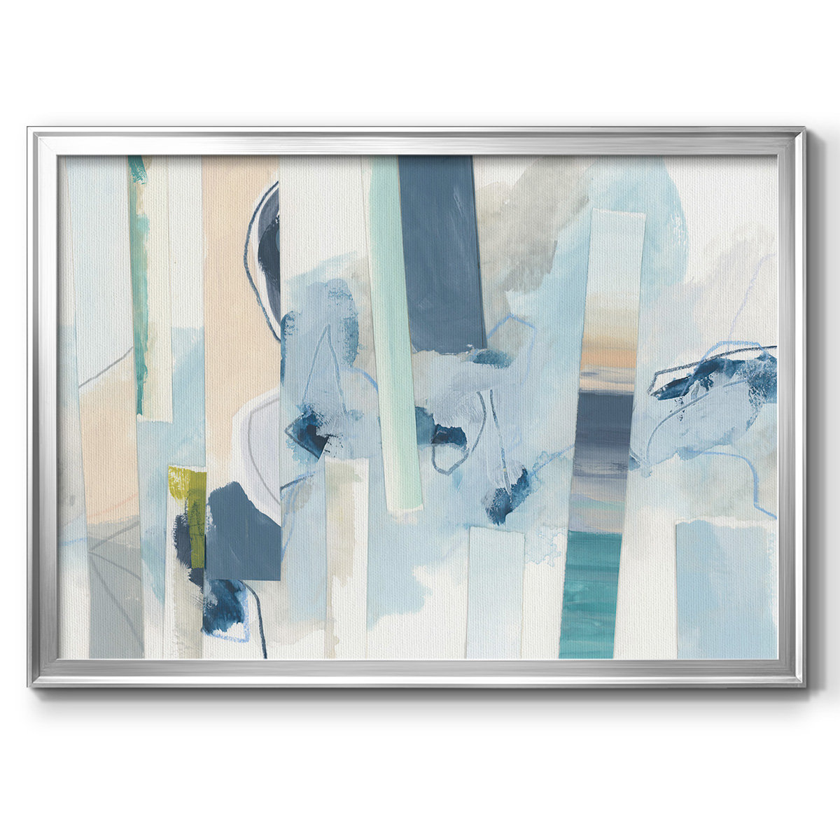 Wrought Studio™ Liquid Strata II-Framed Gallery Wrapped Canvas | Wayfair