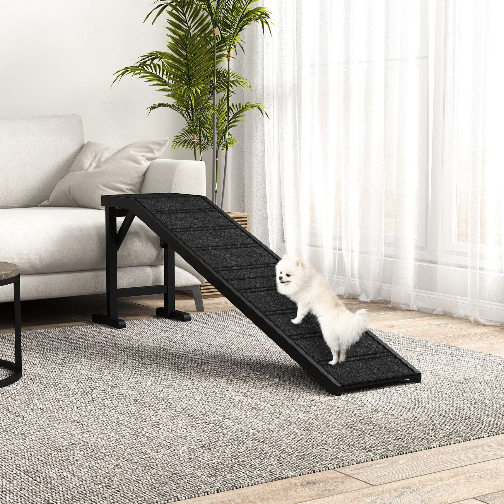 Tucker Murphy Pet™ Dog Movement Ramp, 74"x16"x25", Black. Slip ...