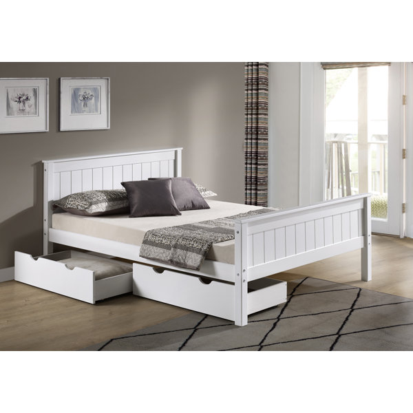 Alcott Hill® Beckett Harmony Twin Size Wood Platform Bed, White, Youth ...