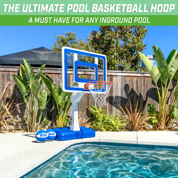 Gosports Splash Hoop Elite Swimming Pool Basketball Hoop; Huge 44” X 32 ...
