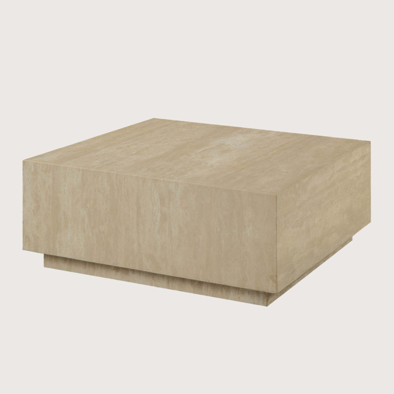 Hokku Designs Coffee Table, Beige Travertine | Wayfair