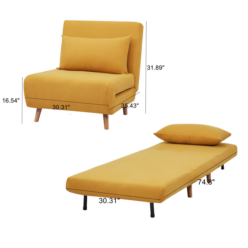 Wade Logan® Arnuad Futon Chair & Reviews | Wayfair
