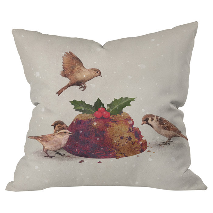 Deny Designs Christmas Pudding Raid Outdoor Throw Pillow | Wayfair