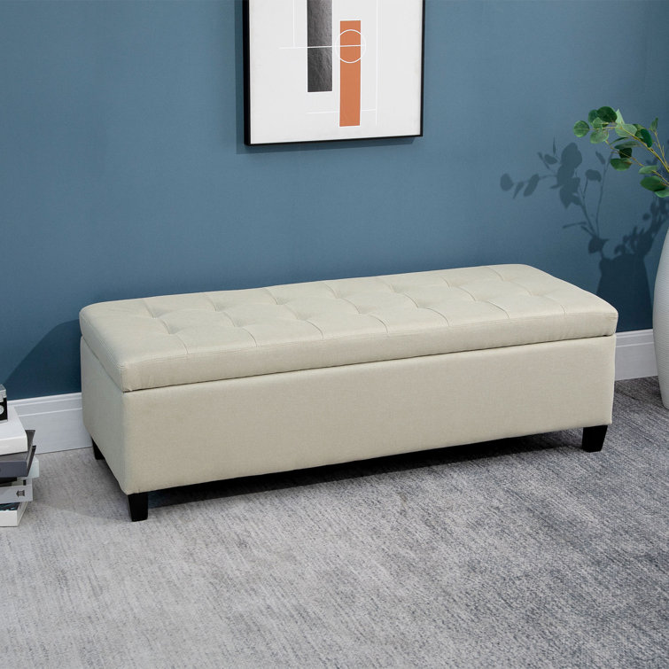 Latitude Run Manda 125Cm Tufted Rectangle Storage Ottoman | Wayfair.co.uk