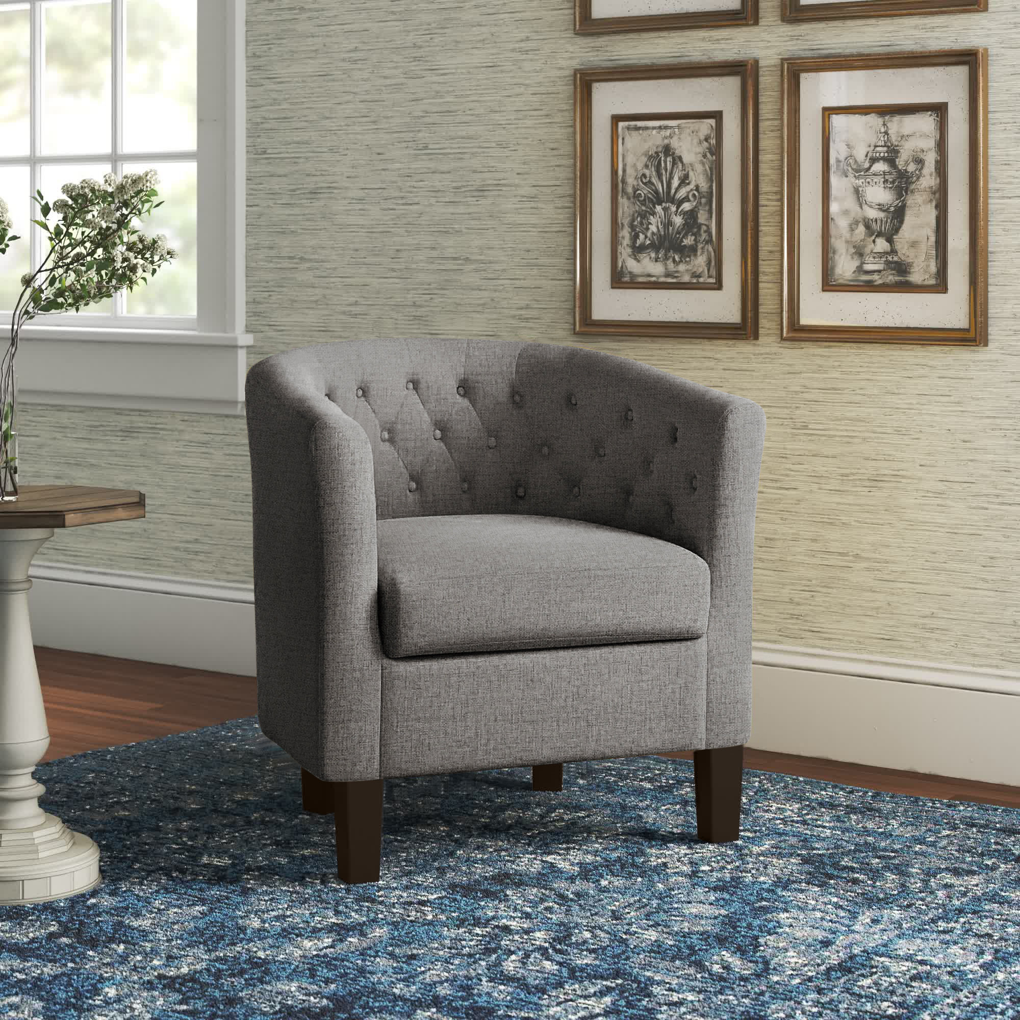 Red Barrel Studio® Upholstered Barrel Chair & Reviews | Wayfair