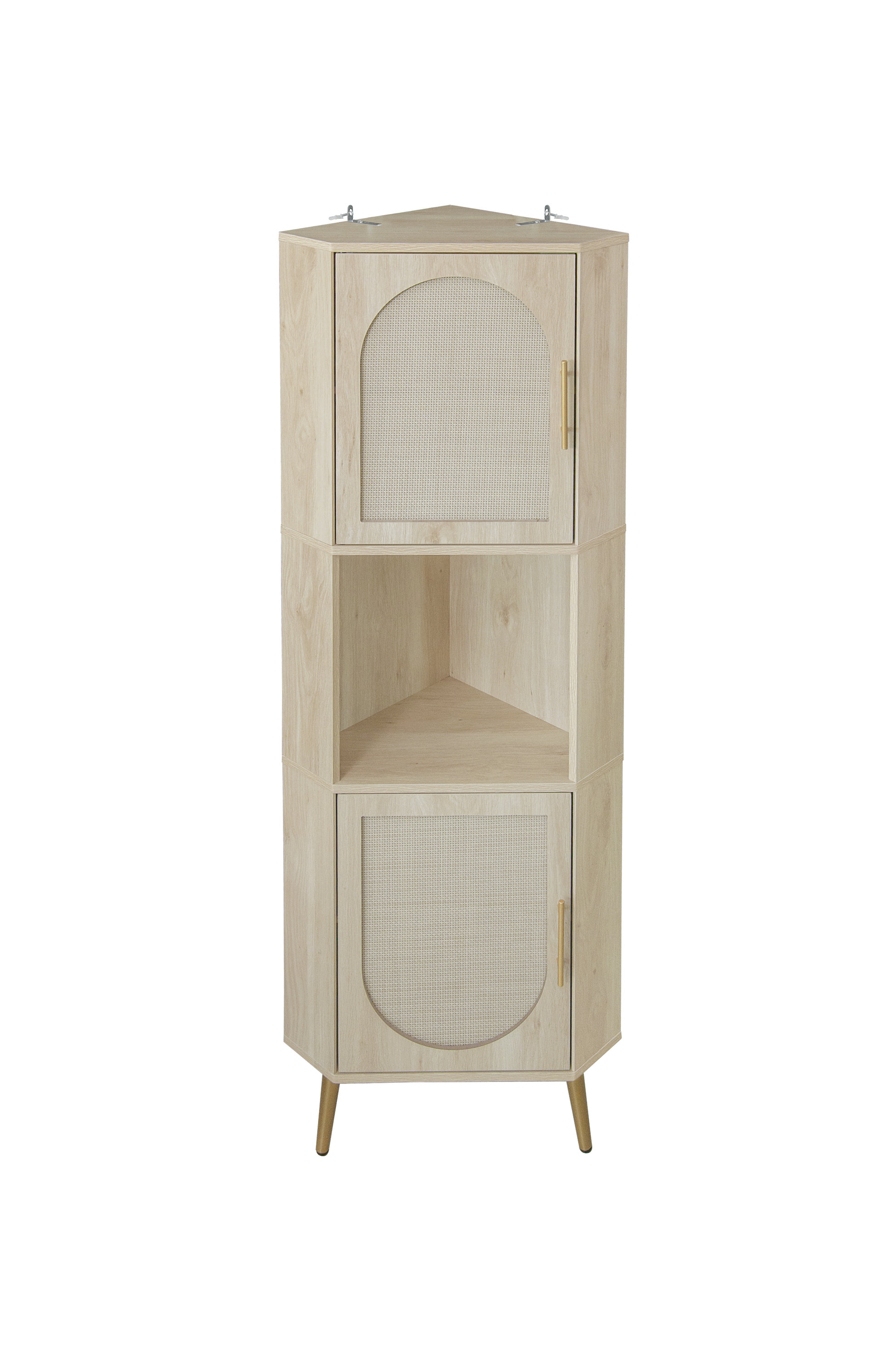 Dakota Fields Corner cabinet ,Rattan door,Freestanding Corner Tables ...